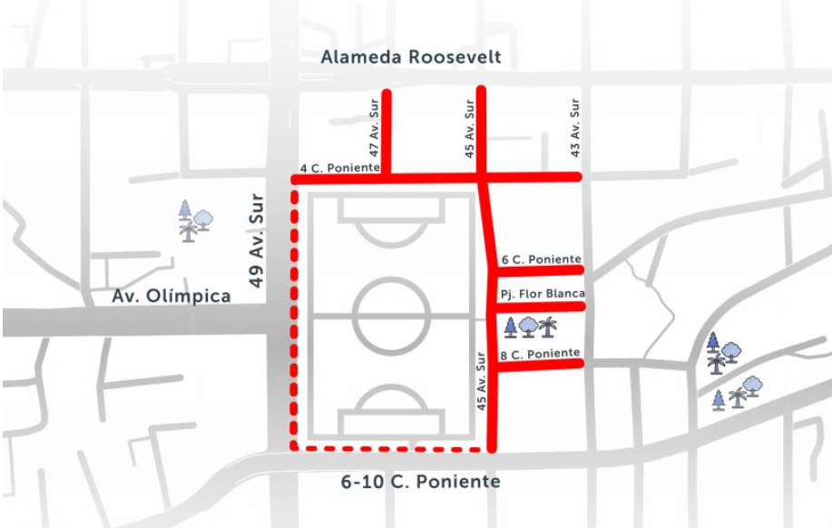 Paso restringido este sábado en los alrededores del estadio Jorge "El ...